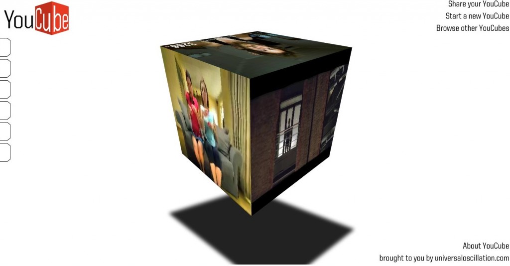 YouCube, visionnez 6 vidéos sur un cube 3D