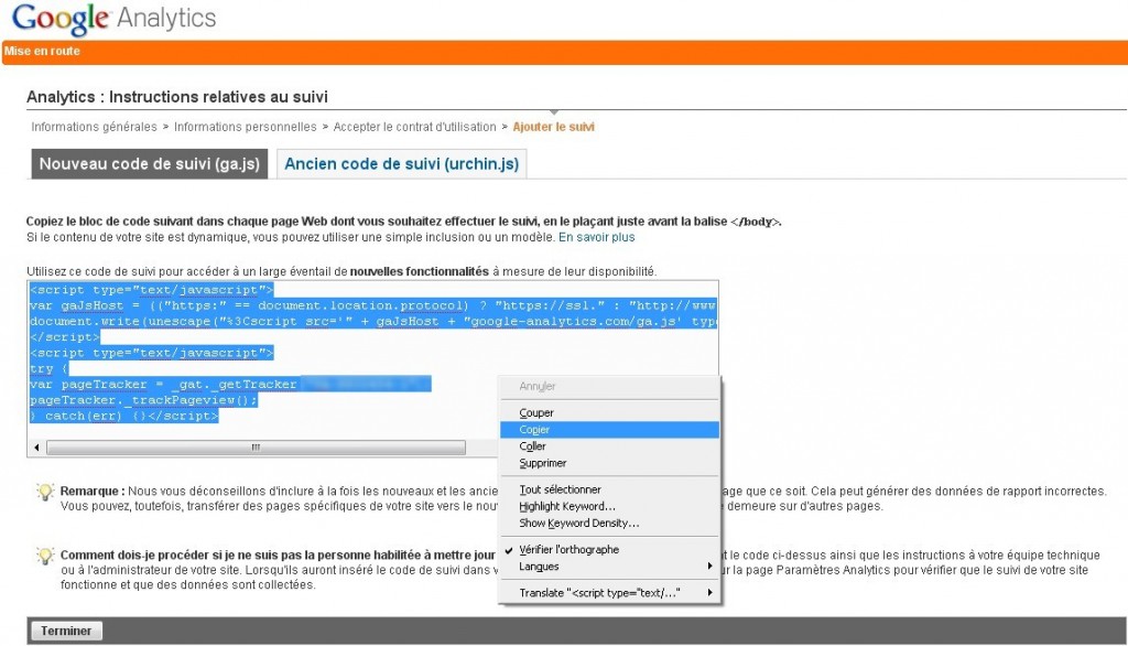 Comment installer Google Analytics
